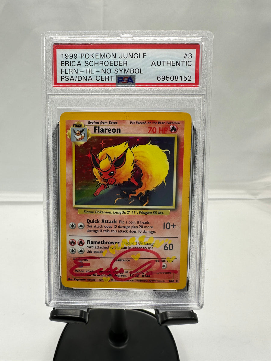 Flareon 3 Jungle No Symbol Error Signed By Erica Schroeder PSA Authent ...